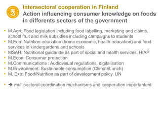Sirpa Sarlio, Policies to improve consumer knowledge on foods | PPT