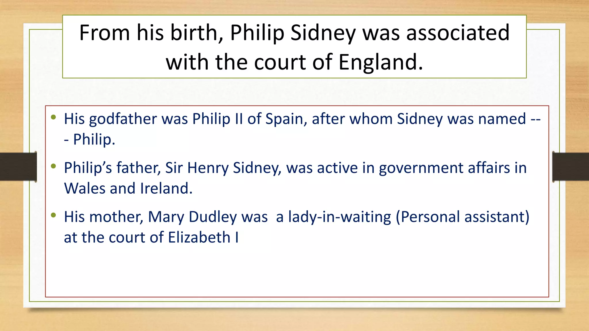 Sir Philip Sidney | PPTX
