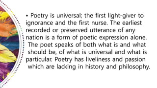 Sir philip sidney's Apology for poetry | PPTX