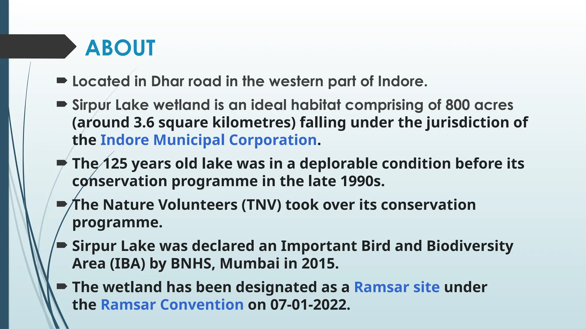 Sirpur Lake (Indore) - Ecology Case Study | PPTX