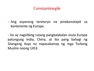 unang yugto ng Imperyalismo at kolonyalismo | PPTX