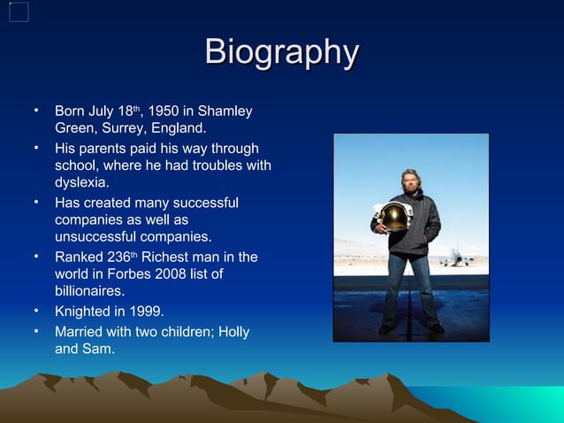 Sir Richard Branson Profiles Of Leadership | PPT