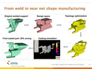Sirris materials day 2011 invest in design - loose weight pre-prototype ...