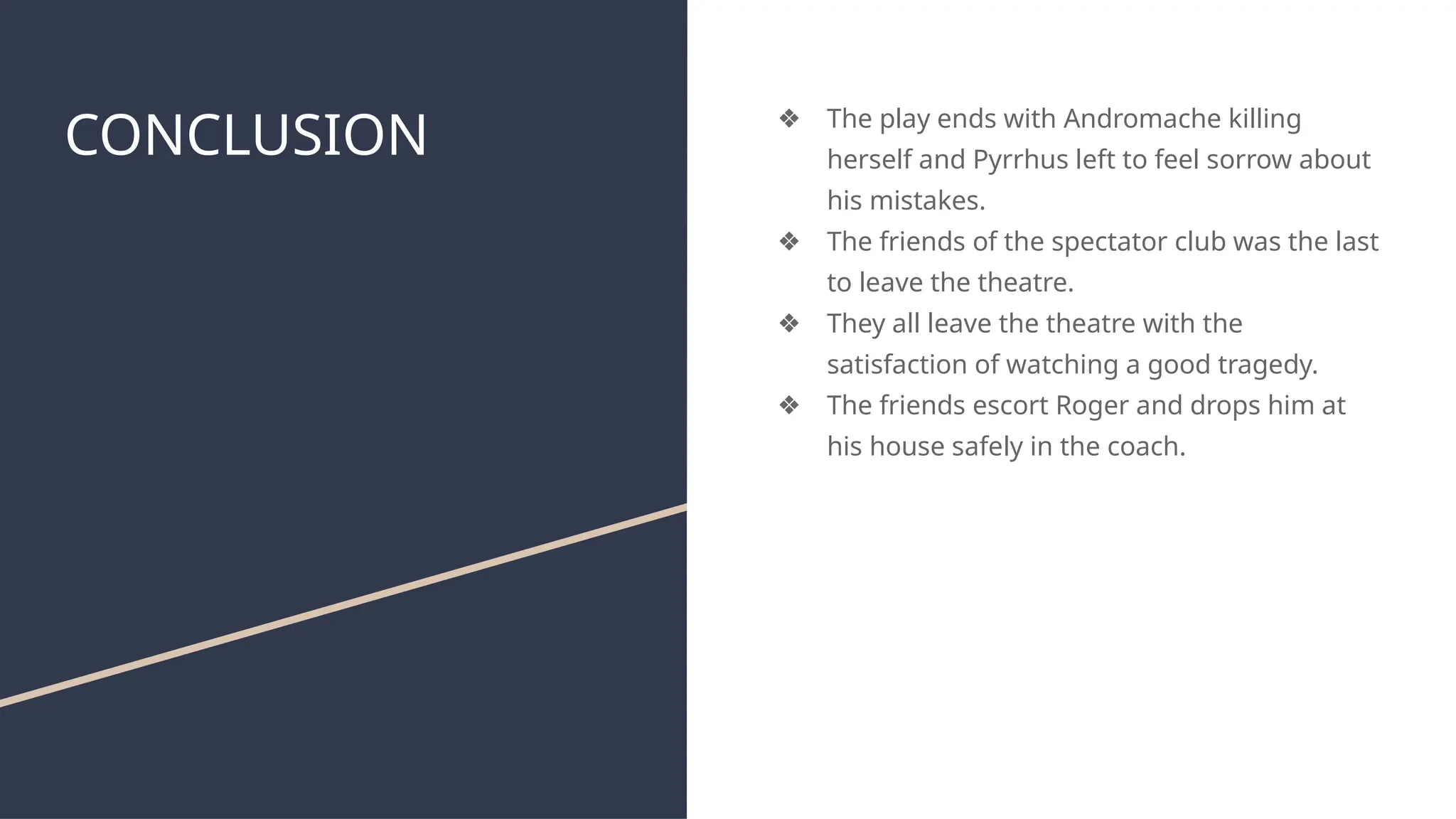 Detailed summary of the play Sir Roger at the Play | PPTX