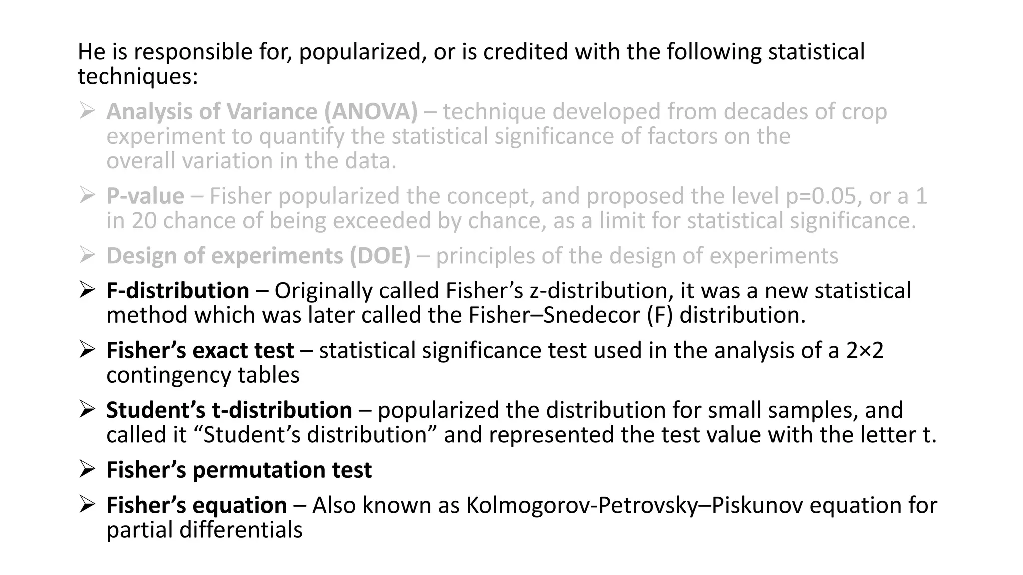 Sir Ronald Fisher | PPTX