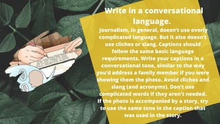Writing on Photographs ( photojournalism) | PDF