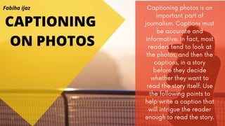 Writing on Photographs ( photojournalism) | PPT
