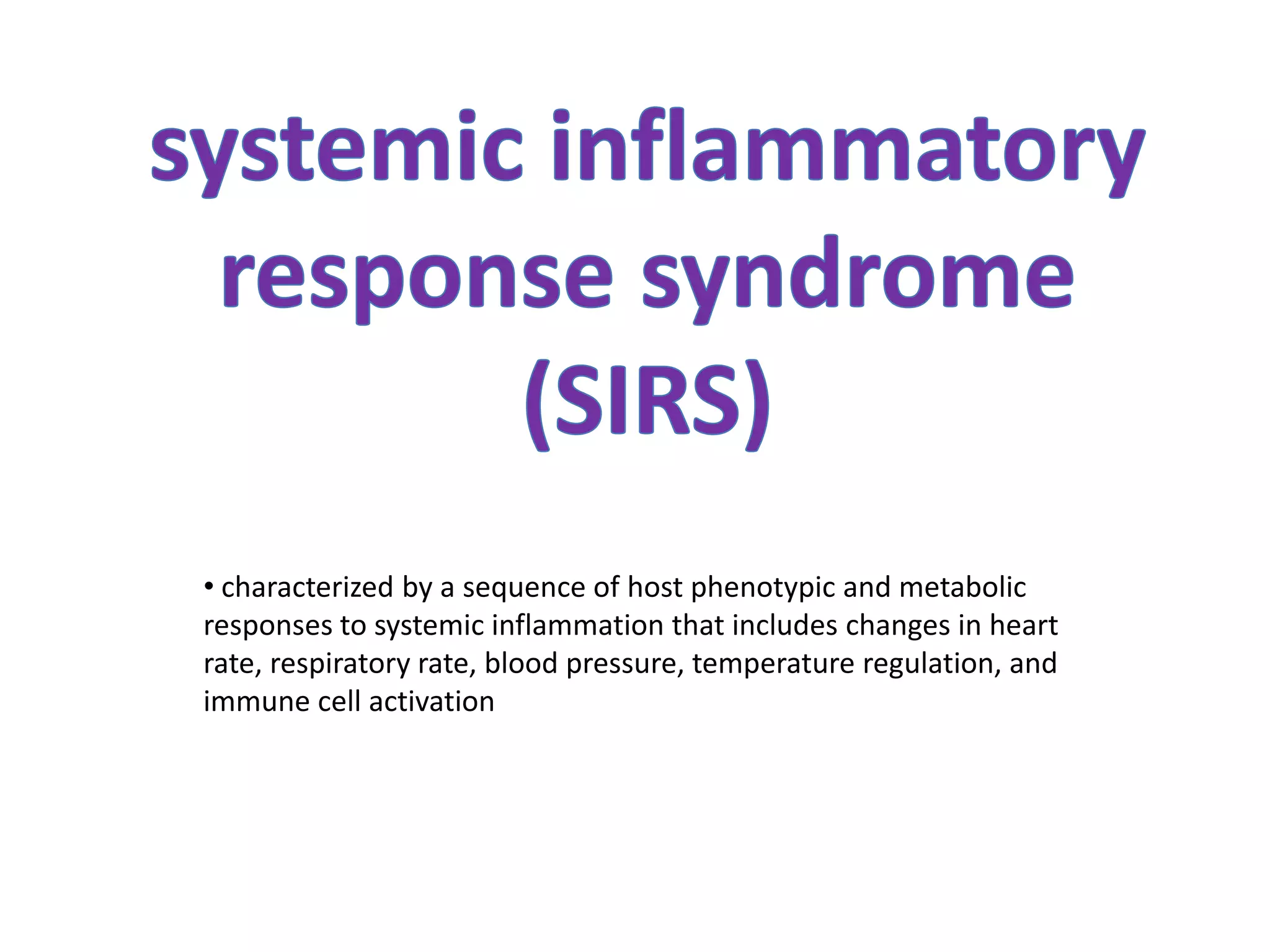 Systemic Inflammatory Response Syndrome Sirs Pptx Endocrine And