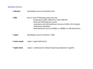 systemic inflammatory response syndrome (SIRS) | PPTX