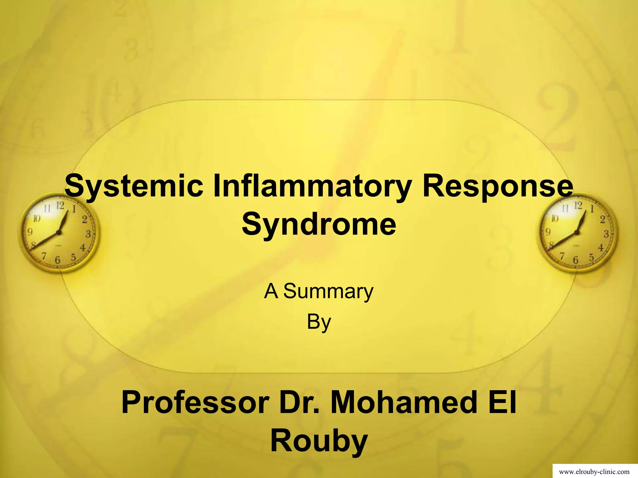Systemic Inflammatory Response Syndrome Ppt Lung And Respiratory