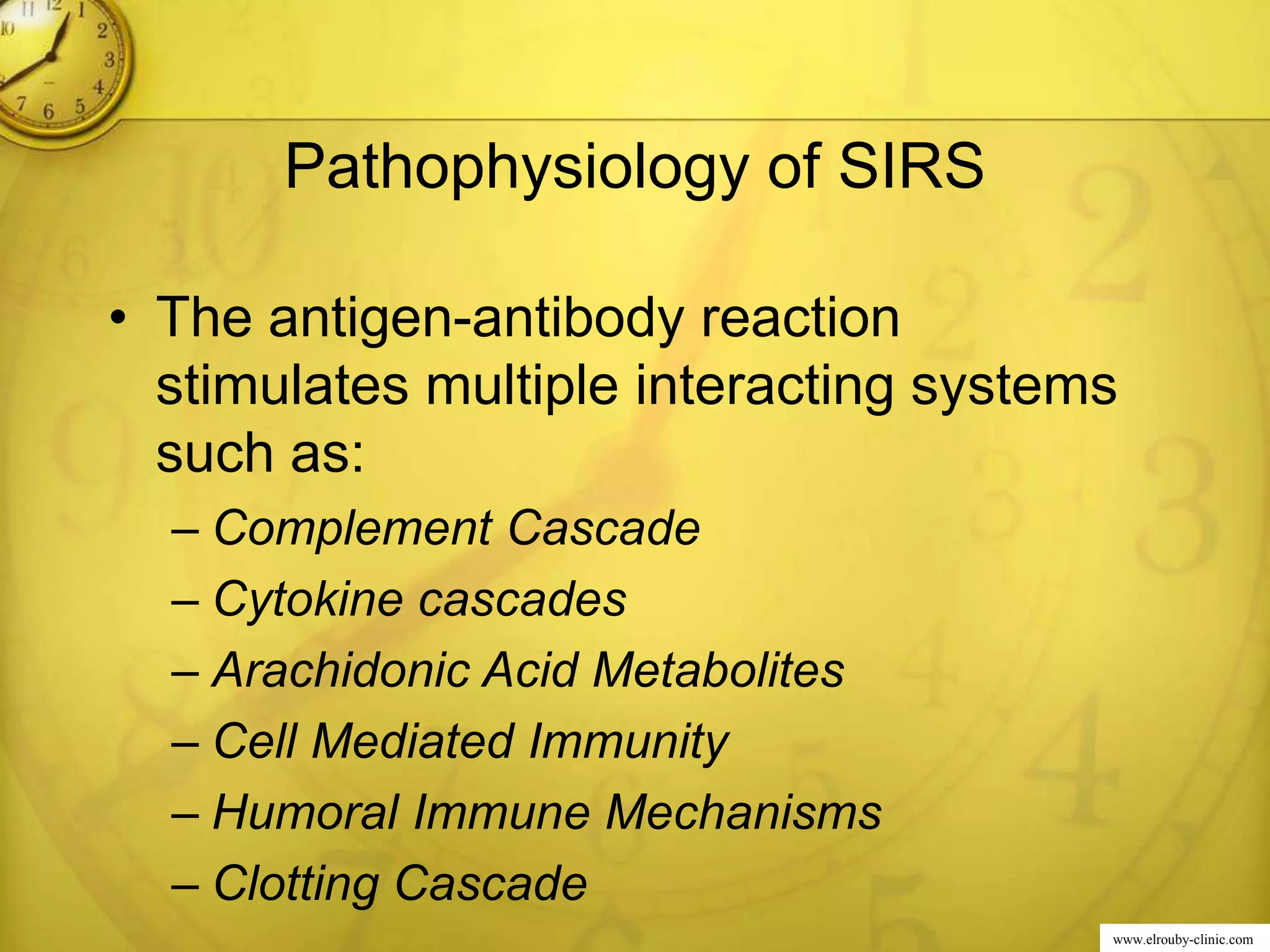 Systemic Inflammatory Response Syndrome Ppt Lung And Respiratory