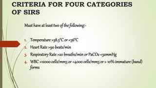 SIRS (SYSTEMIC INFLAMMATORY RESPONSE SYNDROME) | PPTX
