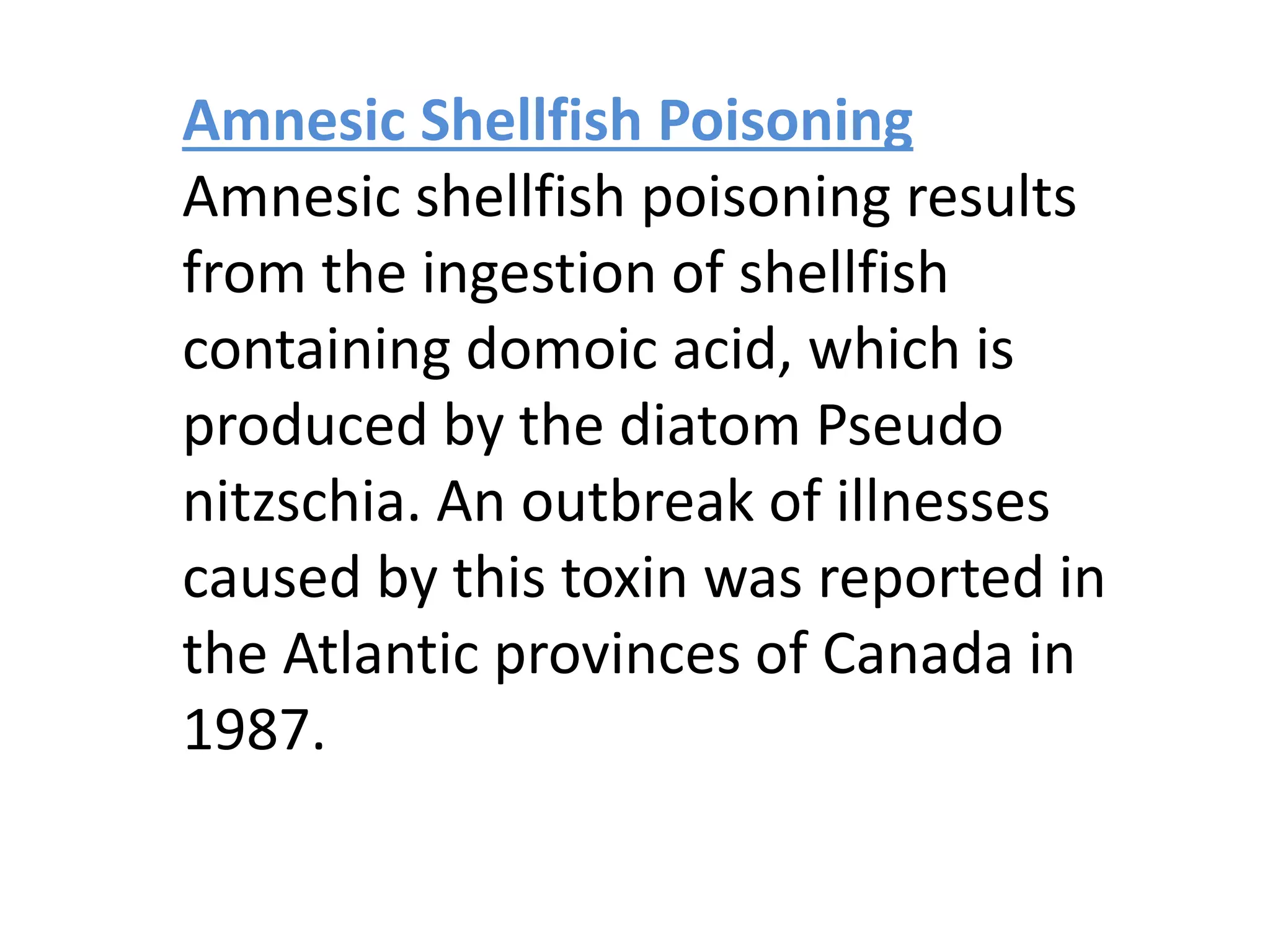 Bacillariophyceae Amnesic shellfish poisoning | PPT