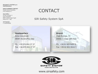 Sir Safety System S.p.A. | PDF