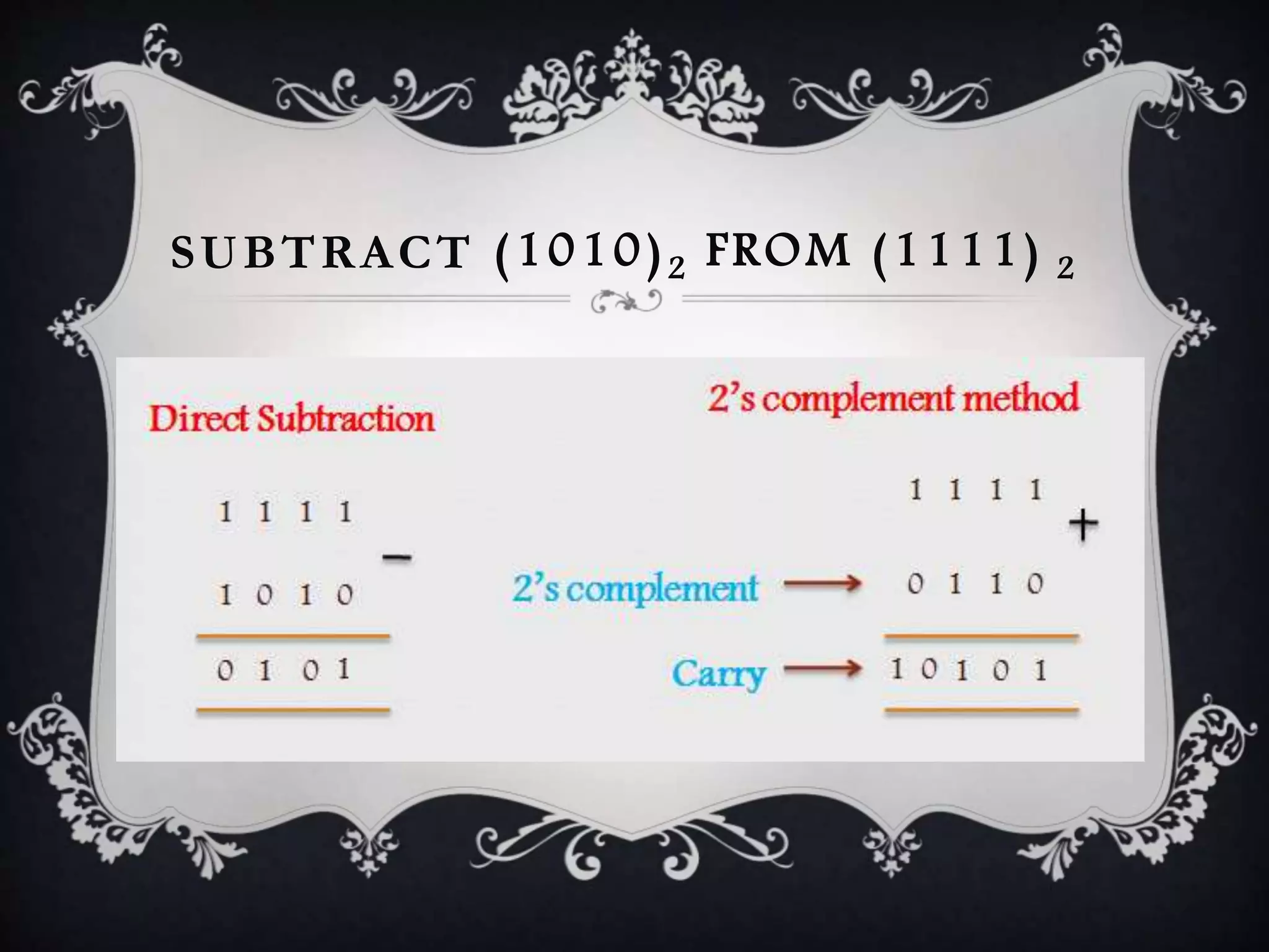 1's and 2's complement | PPTX