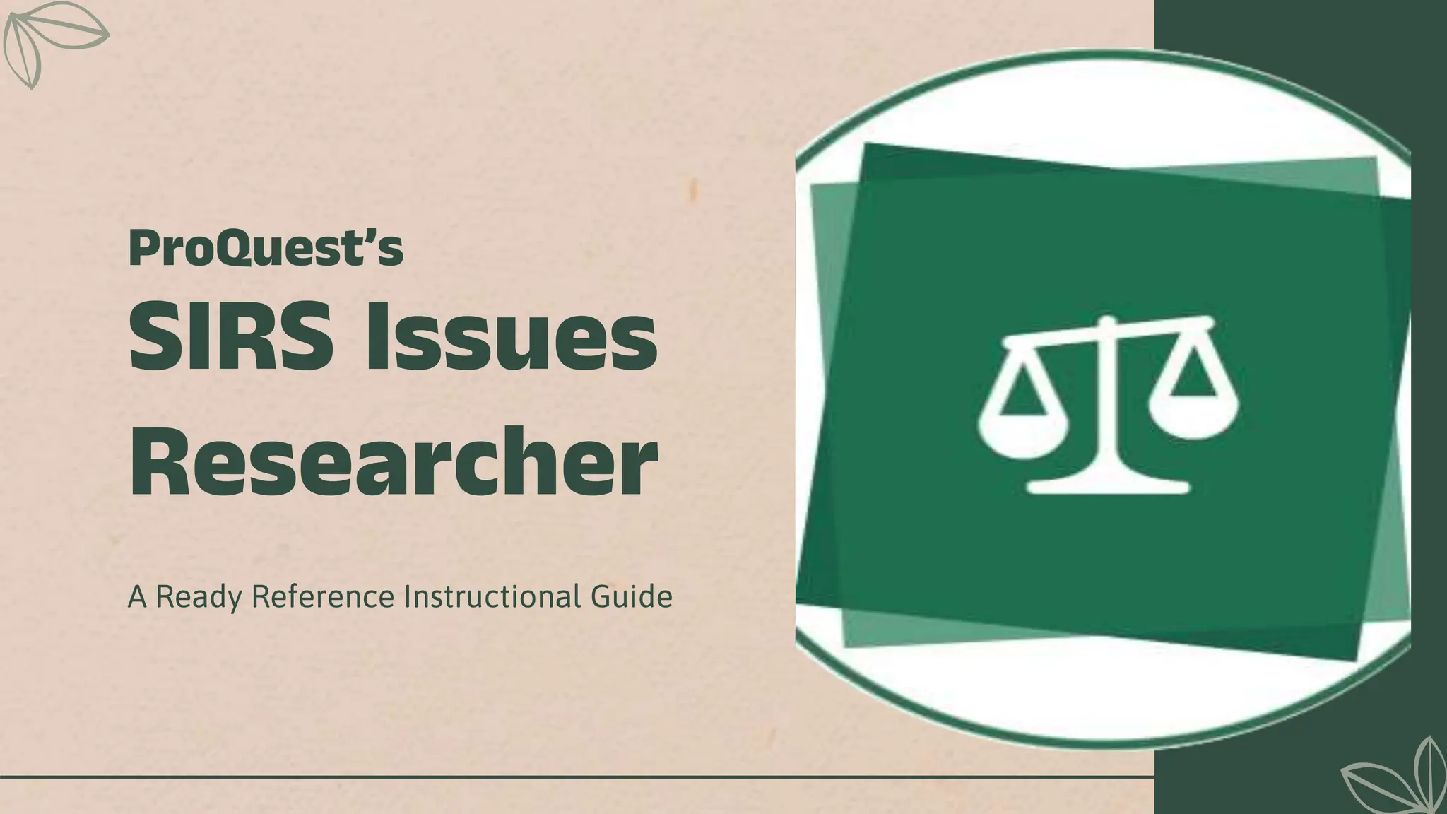 SIRS Issues Researcher Instructional Presentation | PPTX