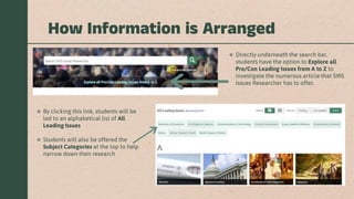 SIRS Issues Researcher Instructional Presentation | PPTX