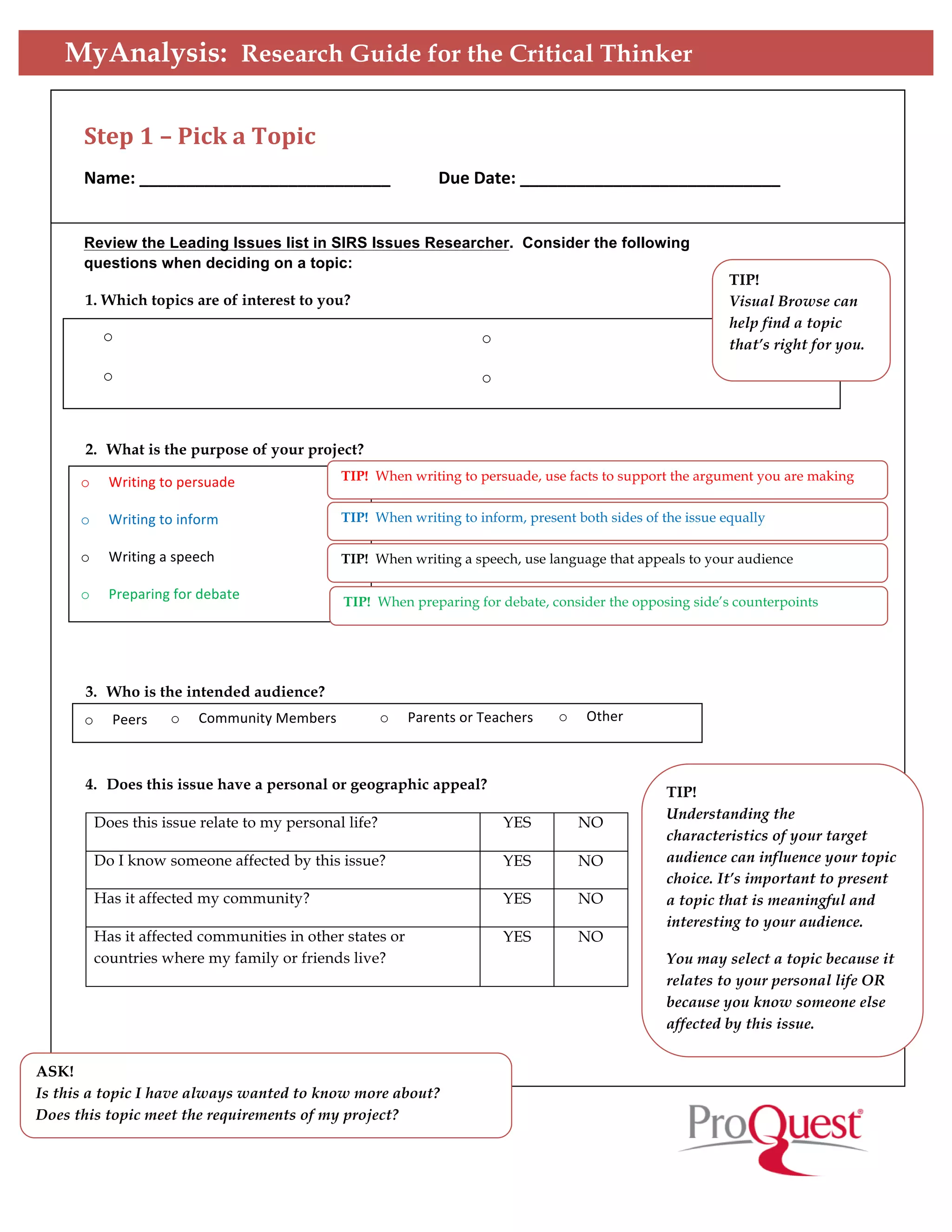 Sirs Research Guide Template | PDF