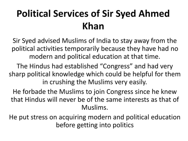 Sir Syed Ahmad Khan.pptx | Islam | Religion & Spirituality