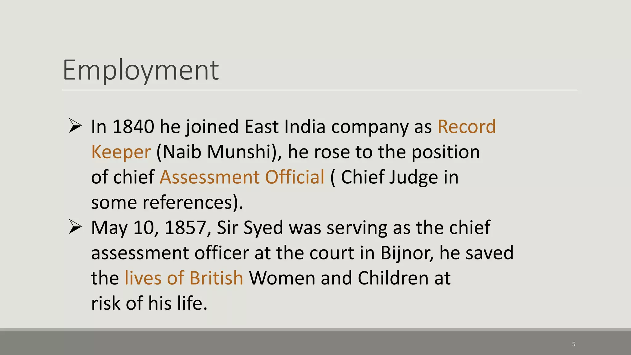 Sir syed ahmad khan(new) | PPTX