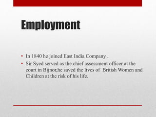 Sir Syed Ahmed Khan Bahadur -History of Pakistan | PPTX