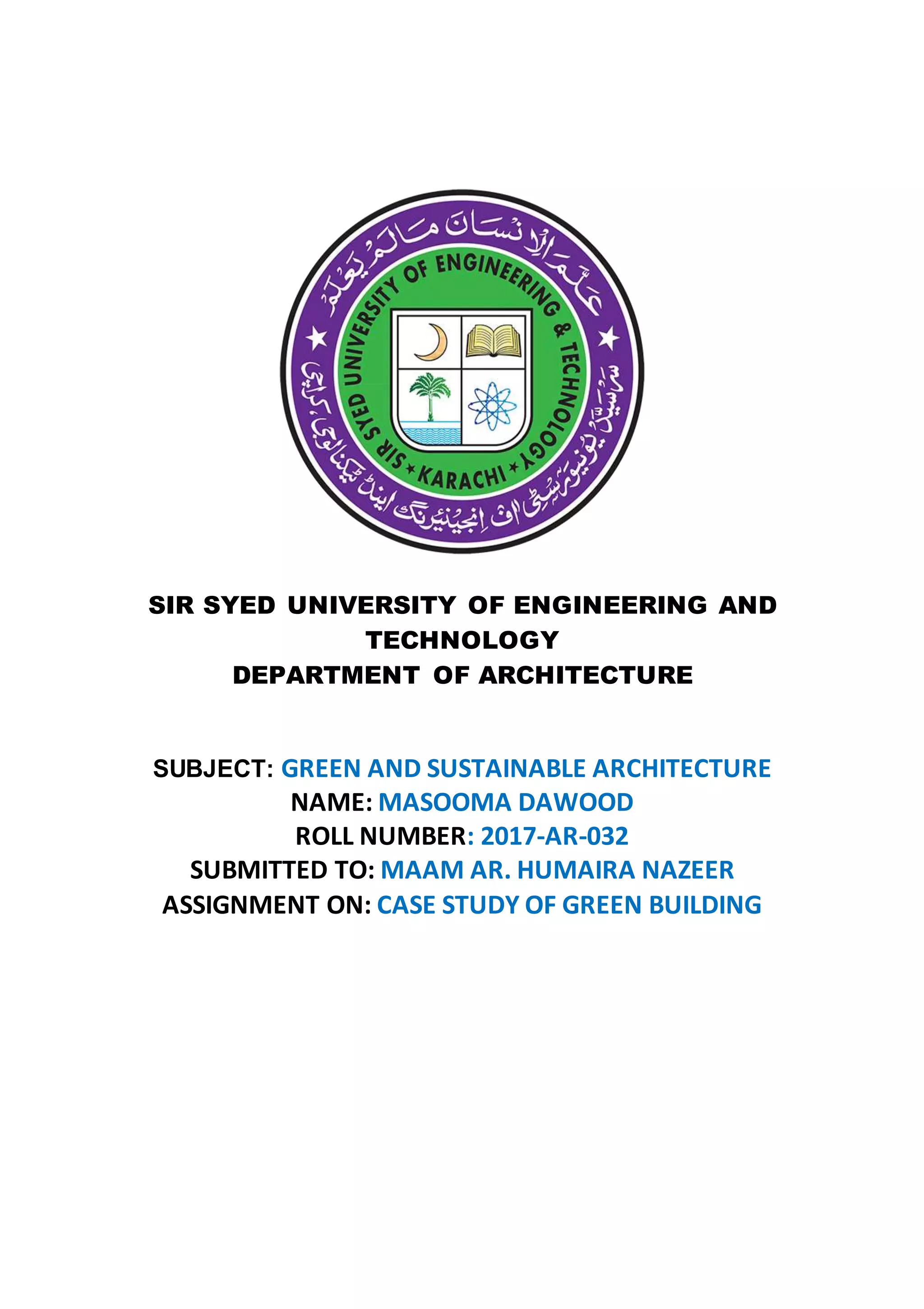Green Building Case study | DOCX