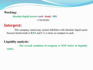Accounting ratios analysis | PPT