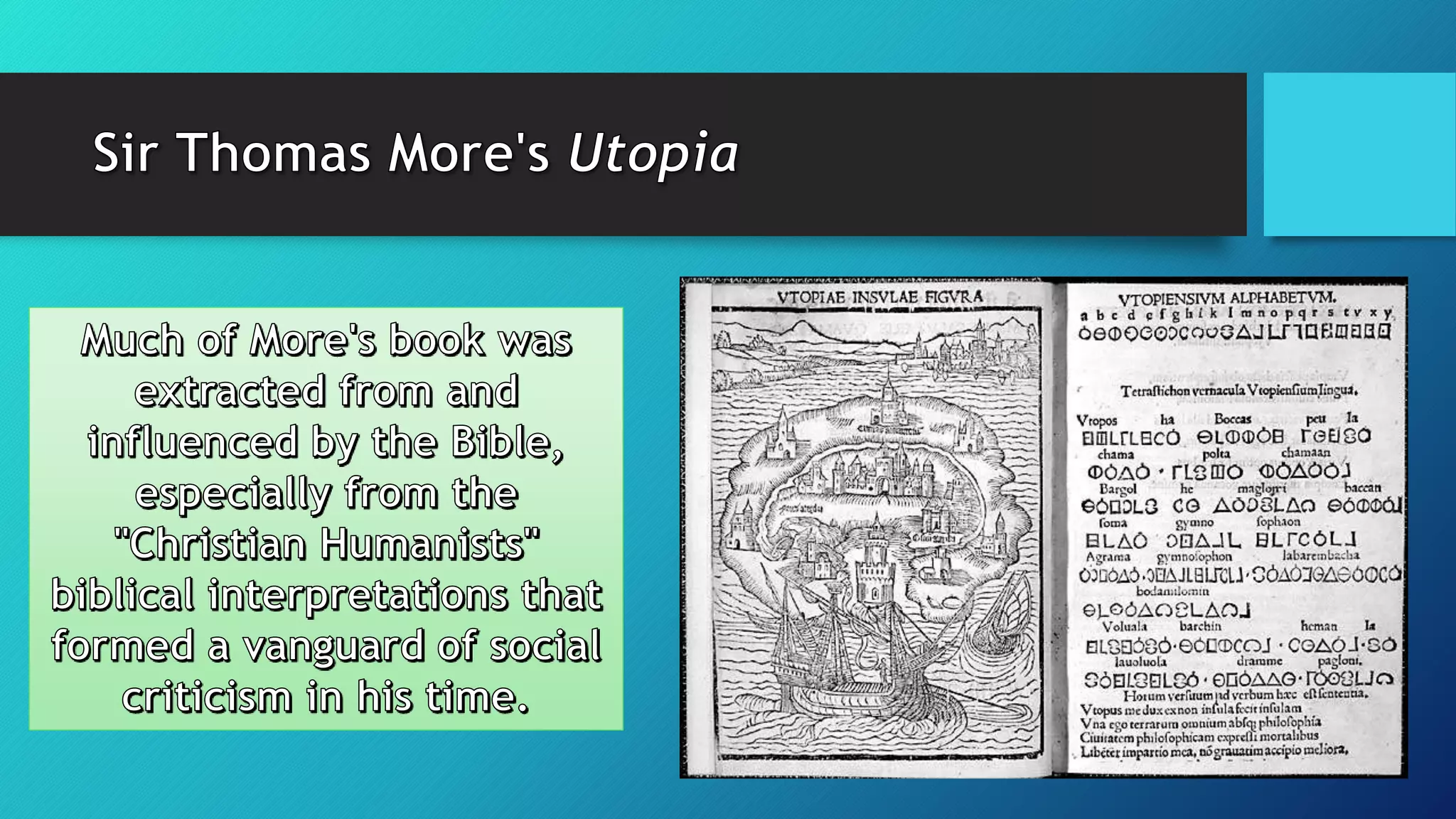Sir Thomas More`s Utopia | PPTX