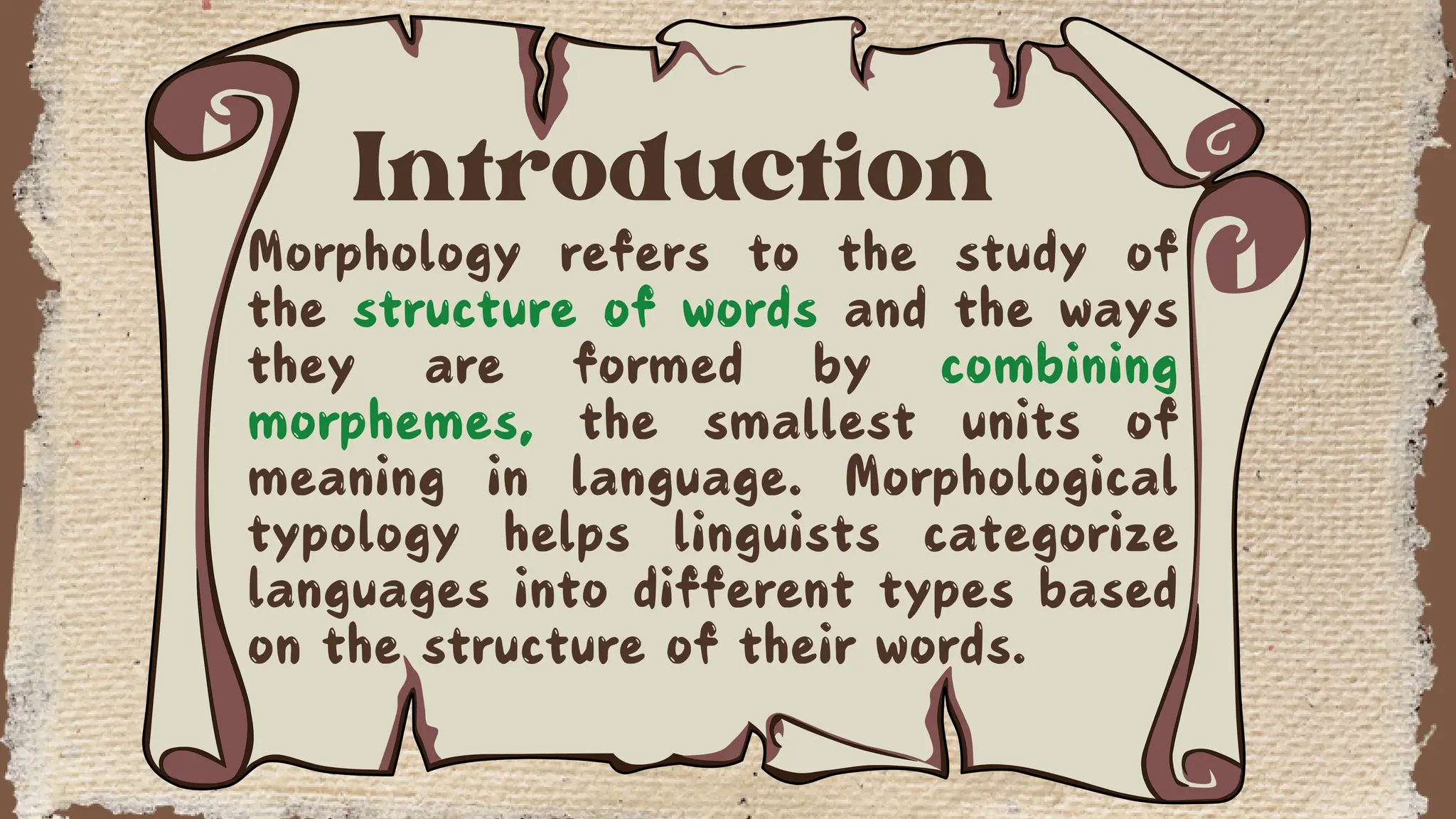 Morphological Typologies and its typesss | PPT
