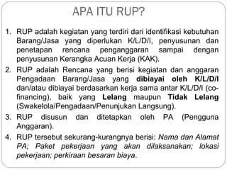 Materi Sosialisasi Sistem Informasi Rencana Umum Pengadaan | PPT