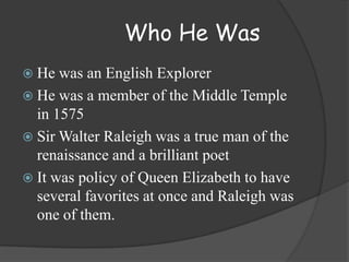 Sir Walter Raleigh Powerpoint | PPTX