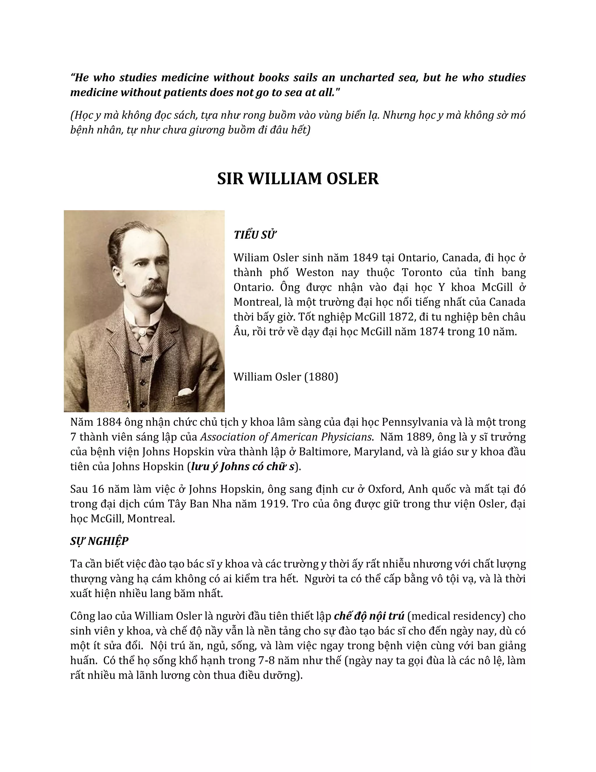 SIR WILLIAM OSLER | PDF