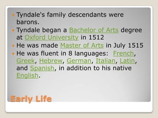 Sir william tyndale | PPT
