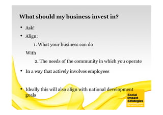 Community Investment Strategies SiS lette | PDF