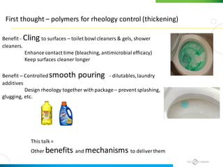 Water Soluble Polymers in Household Cleaning Products - Benefits and ...