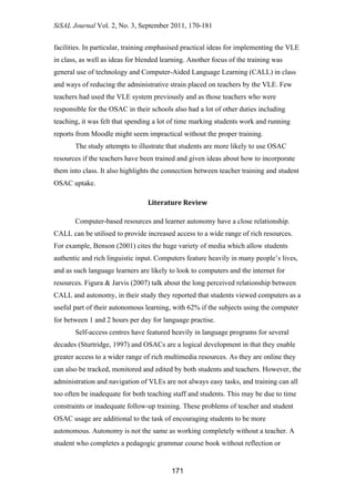 SiSAL Journal: A Two Year Cross-Section of Student Use of Self-Access ...