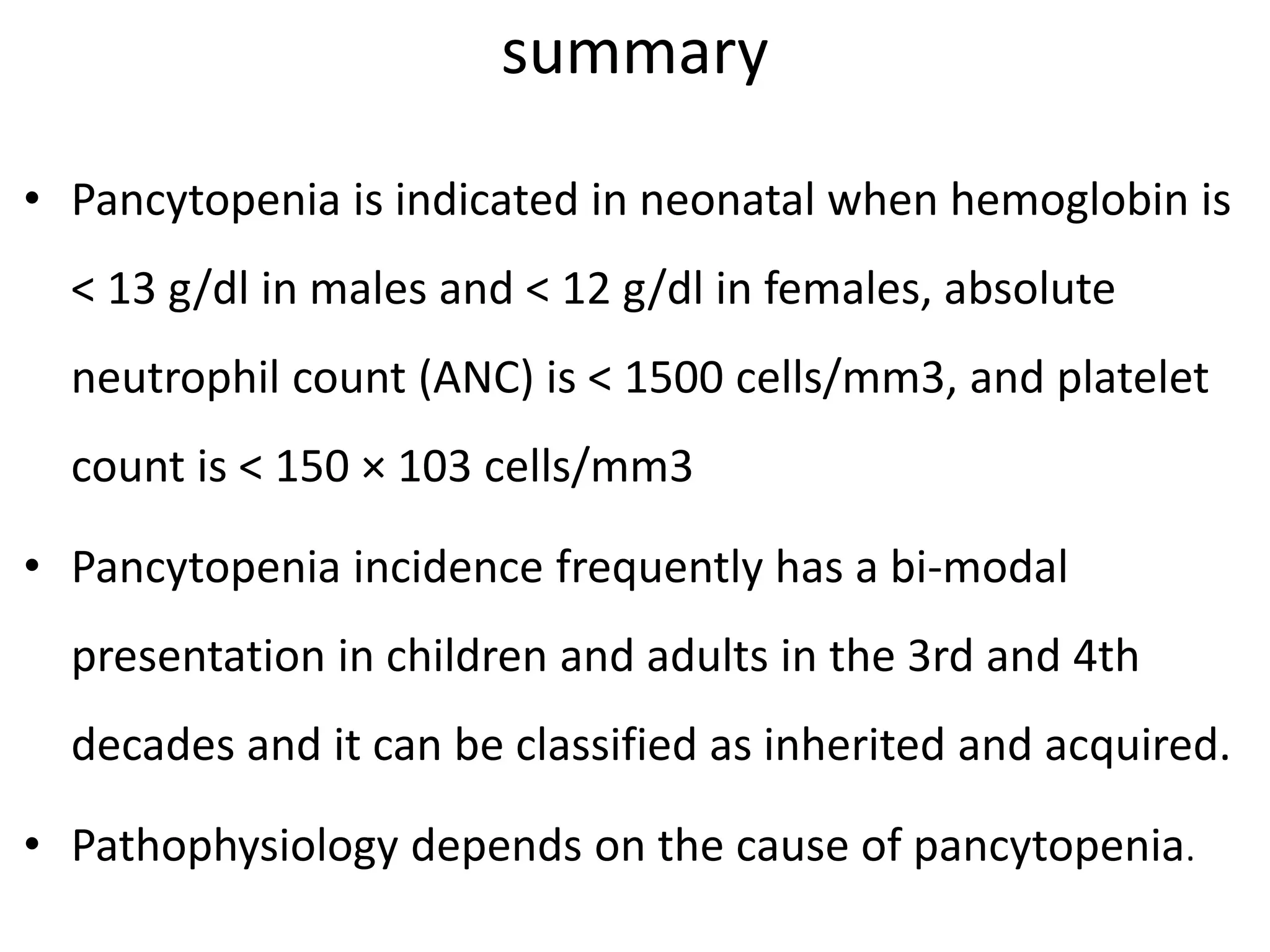 pancytopenia.pptx neonatal hematologic disorder anemia platelate ...