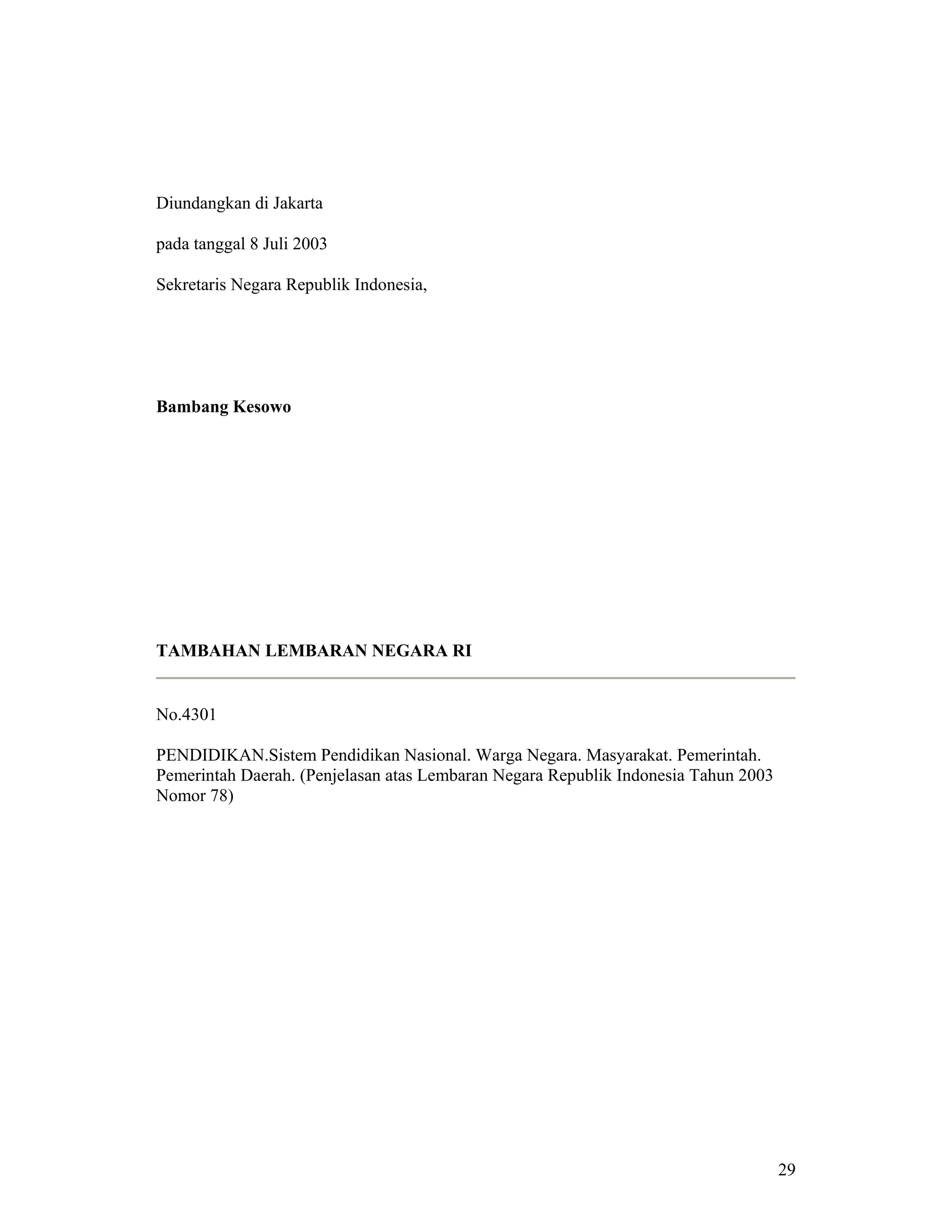 1. Sisdiknas uu no.20 tahun 2003 (pdf) | PDF