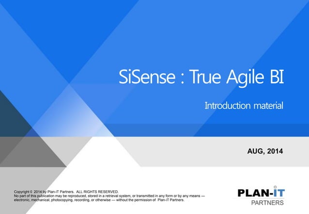 SiSense 사이센스 True Agile BI 솔루션 | PDF