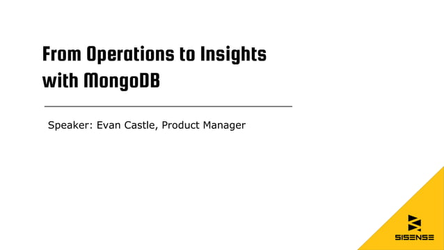 Sisense and Simba MongoDB Analytics Webinar | PPT