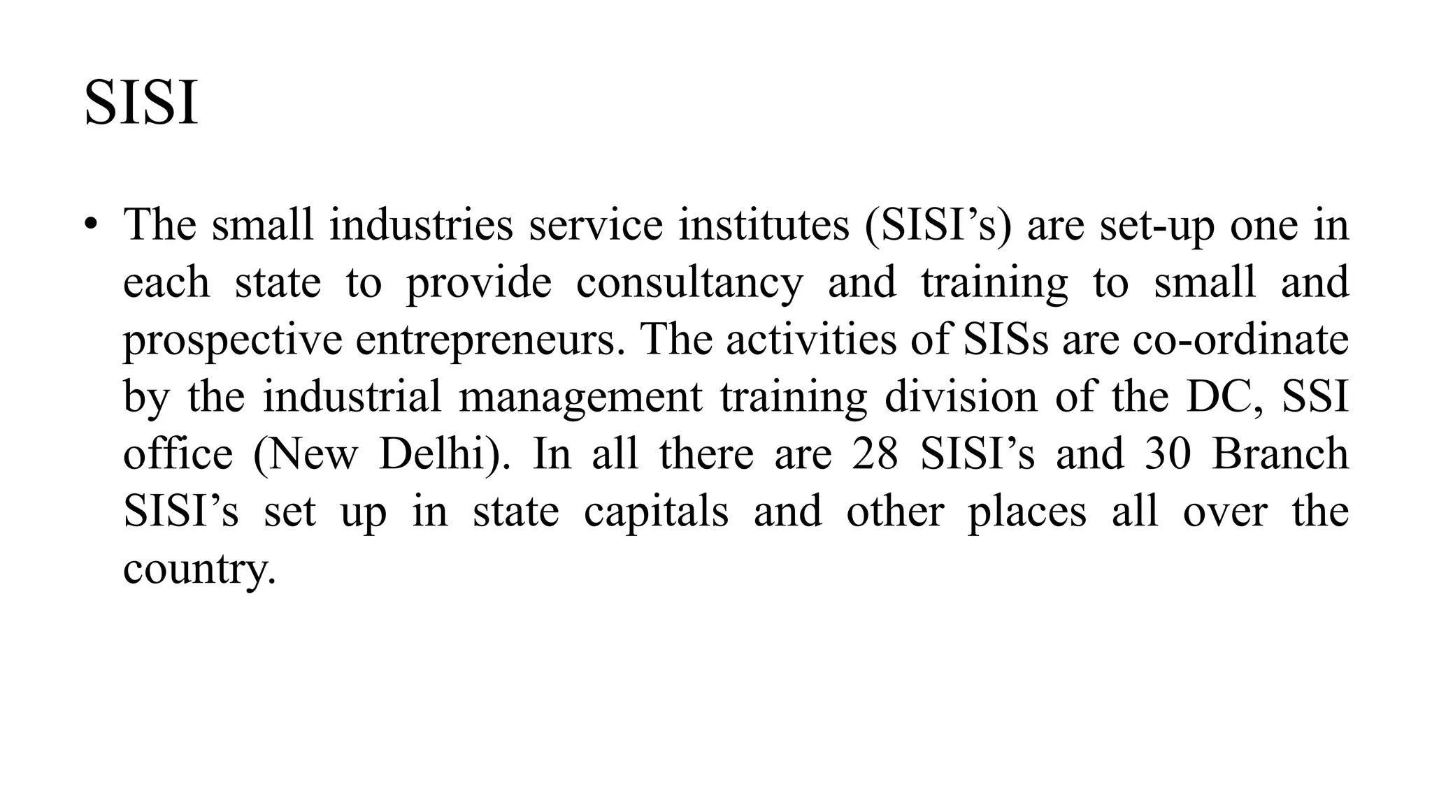 Role of Small Industries Service Institute SISI.pptx