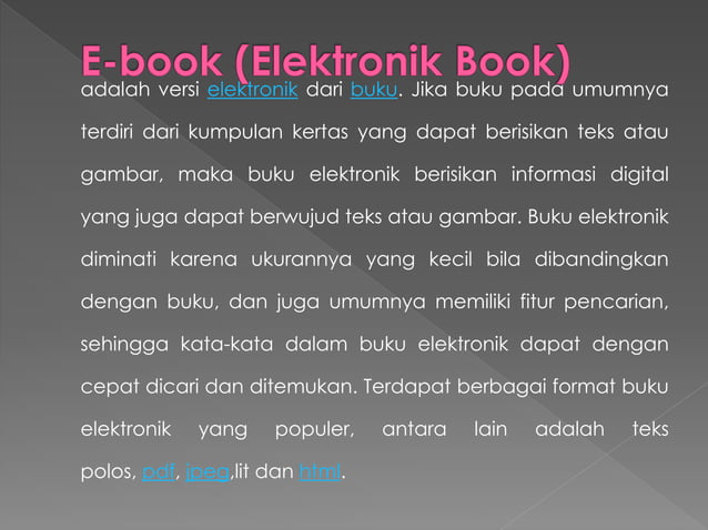 Sisi positif dan negatif perpustakaan digital dan e book | PPT
