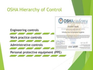 Industrial hygiene | PPTX