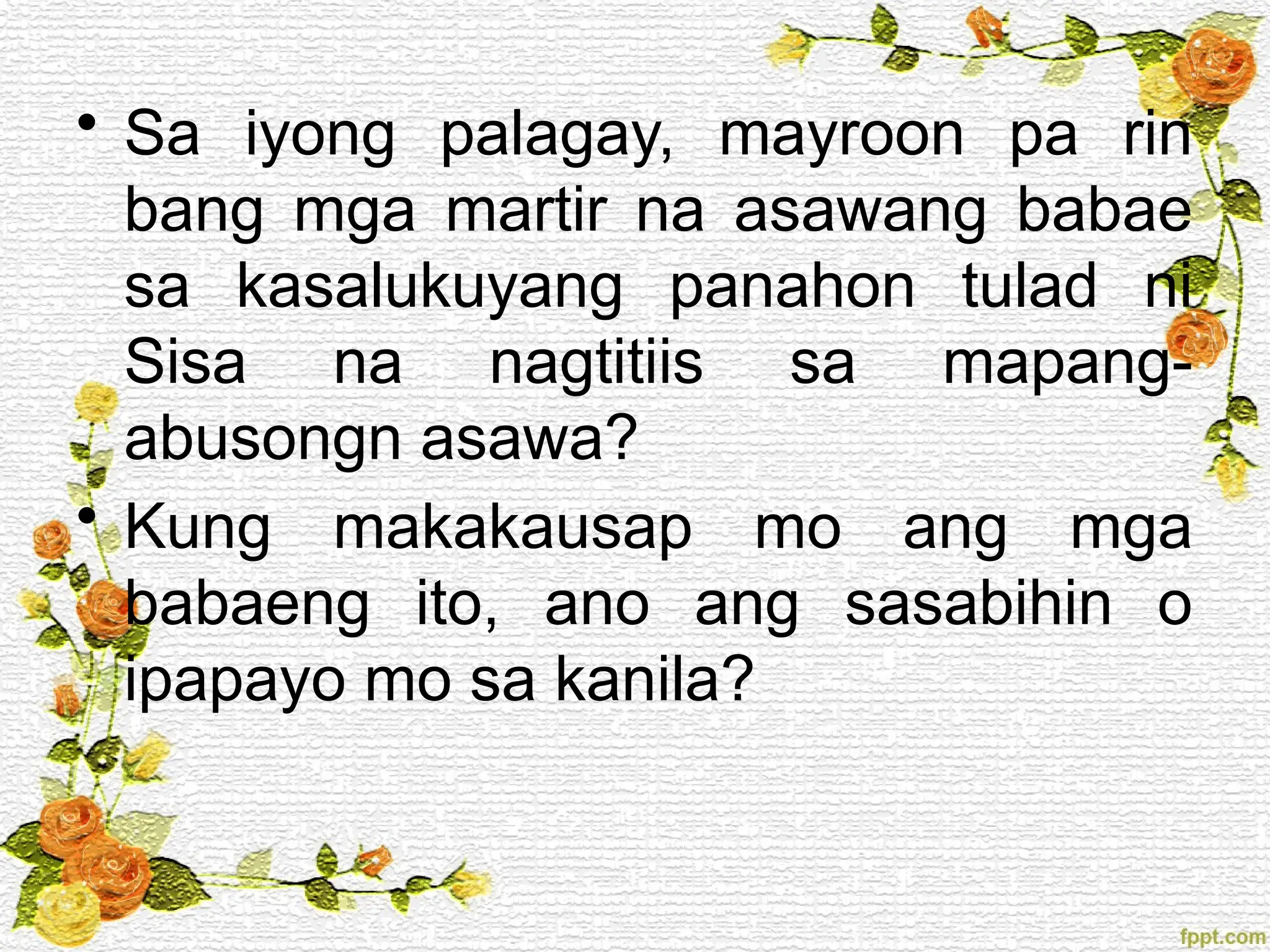 SI SISA, Isang kabanata mula sa Noli Me Tangere.pptx