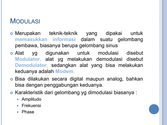 Siskom (modulasi amplitudo) | PPTX