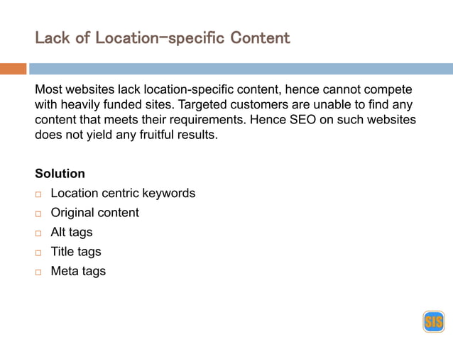 Biggest SEO Challenges Faced By Local Business Owners | PPT | Free Download