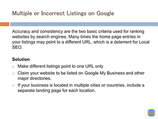 Biggest SEO Challenges Faced By Local Business Owners | PPT