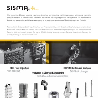 SISMA's brochure en_ger | PDF | Mechanical and Industrial Engineering Industry | Industries