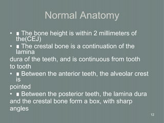 radiographic diagnosis of periodontal disease | PPT