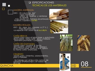Sistema Constructivo deQuincha | PPTX